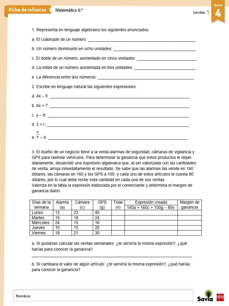 Refuerzo U4 l1 | PDF