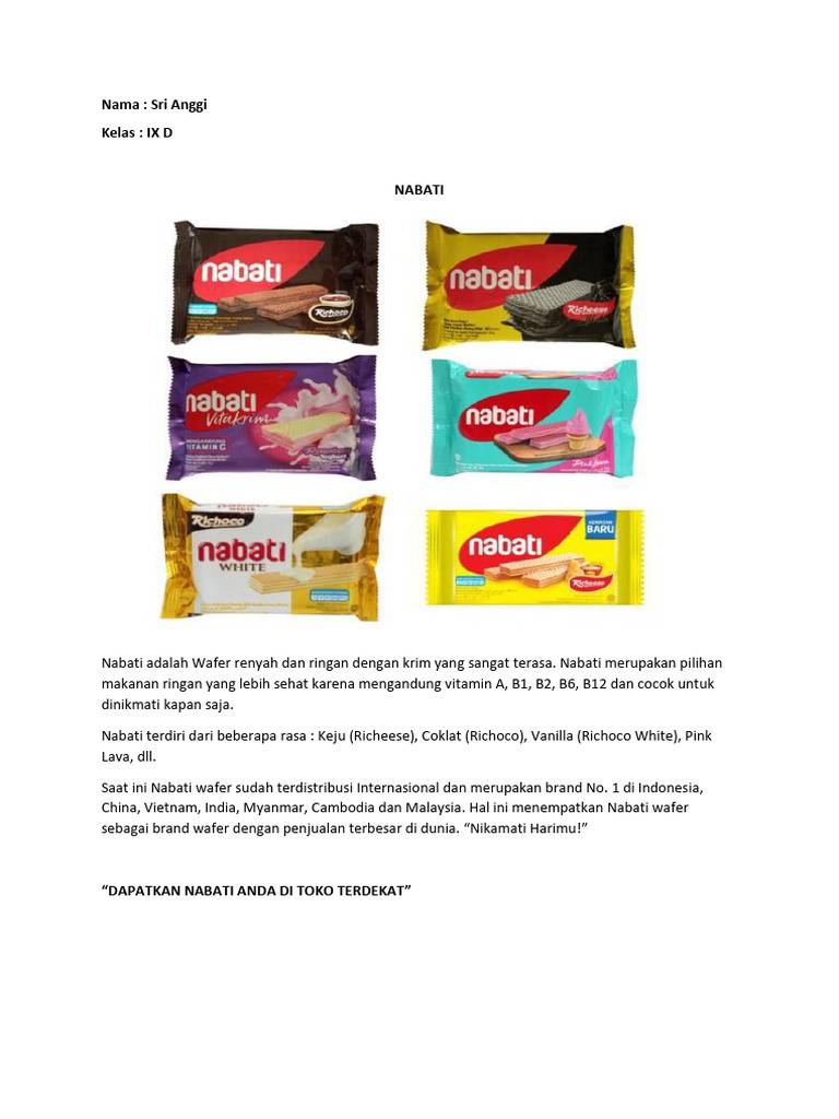 Iklan Nabati Bahasa Indonesia | PDF | Memasak, Makanan, & Anggur ...