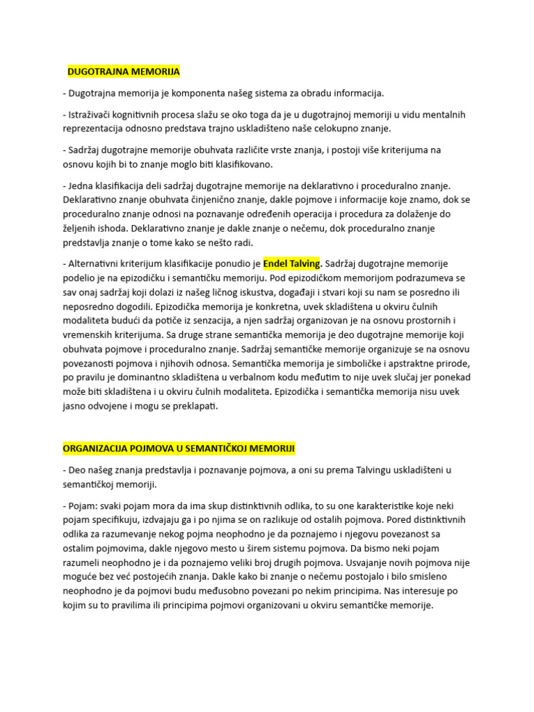 Skripta Kognitivna | PDF