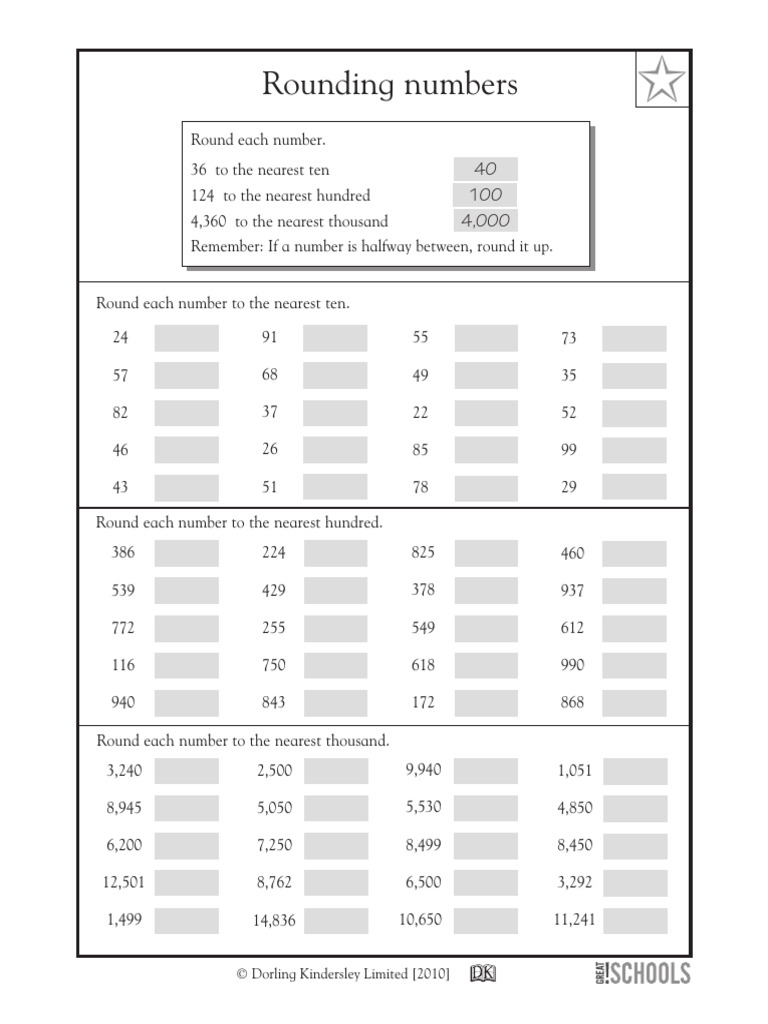 Rounding Numbers: © Dorling Kindersley Limited (2010) | PDF