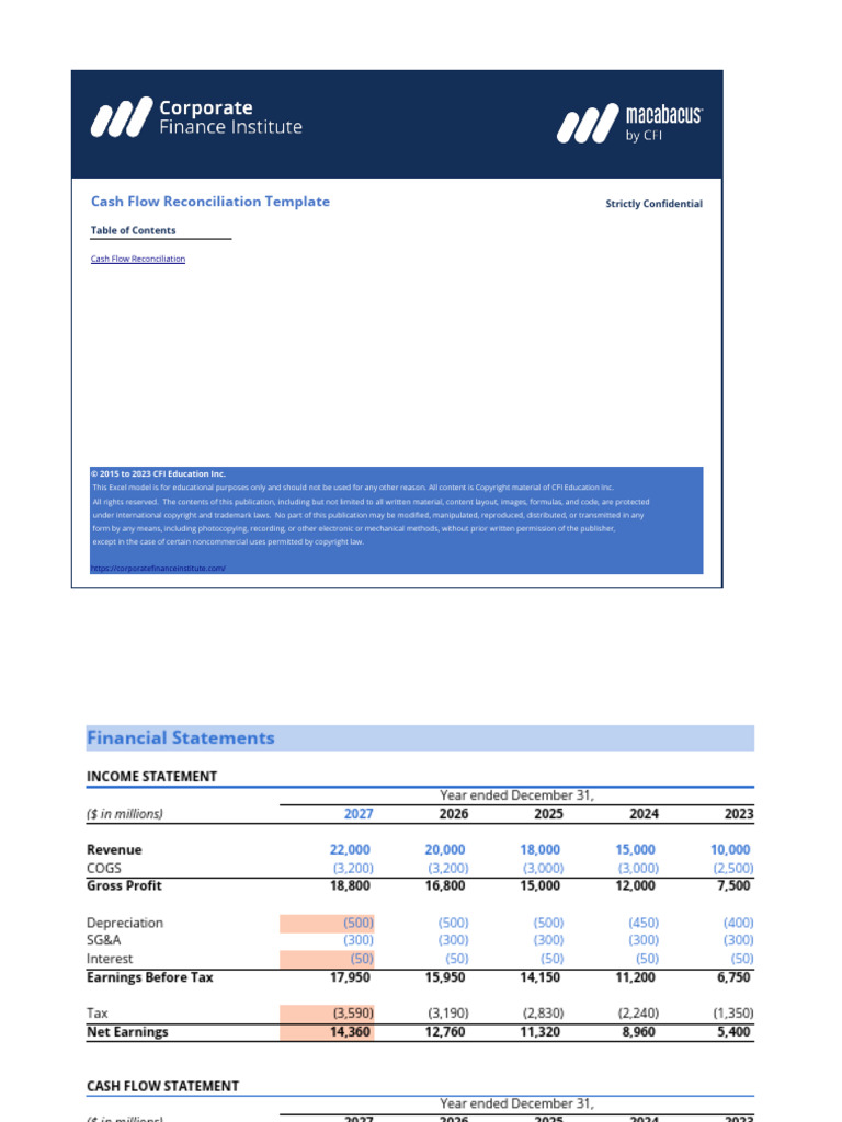 Cash-Flow-Reconciliation | PDF
