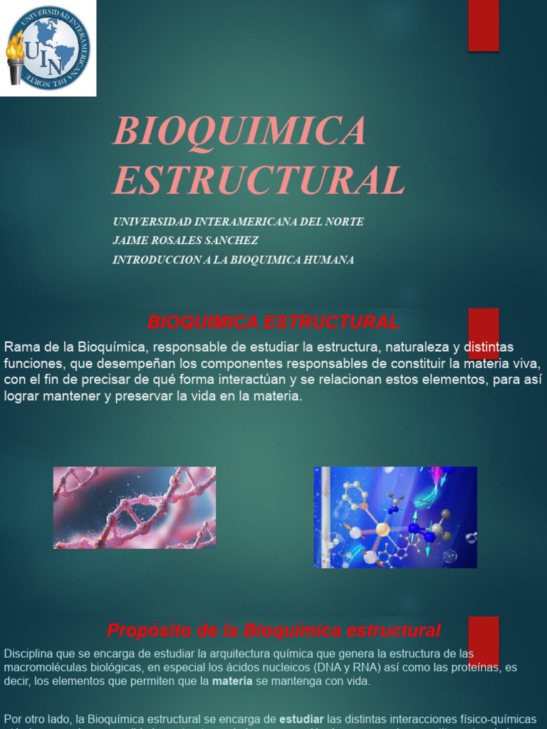 Introducción a la Bioquímica Estructural | PDF