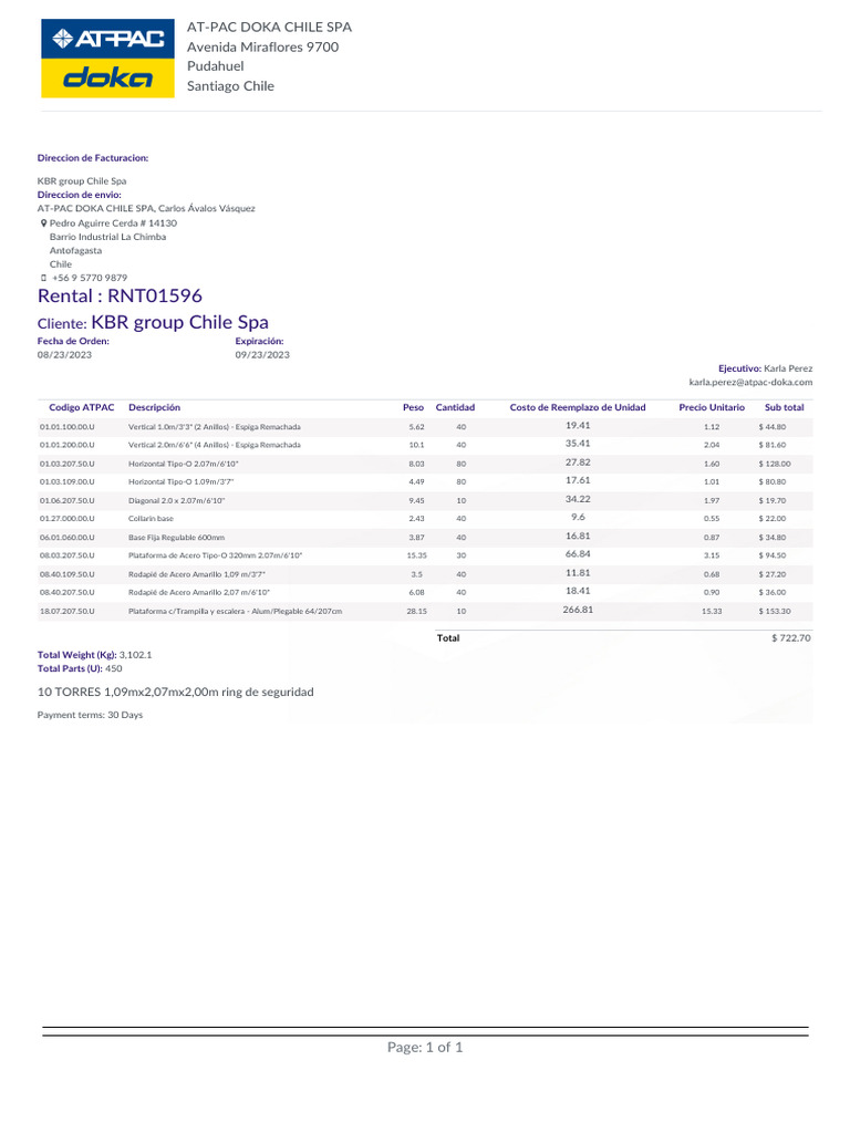 Cotizacion Atpac | PDF