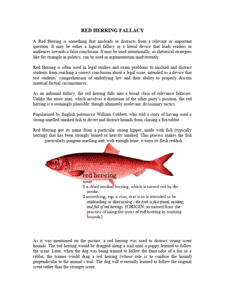 Red Herring Fallacy | PDF