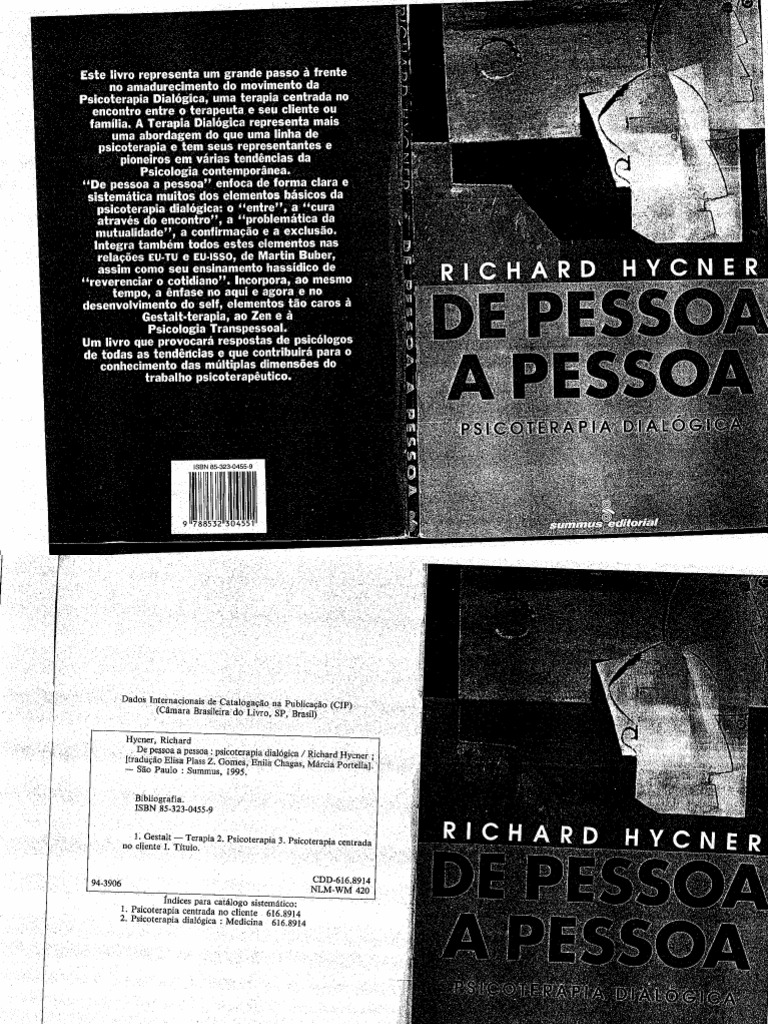 Richard Hycner de Pessoa A Pessoa Psicoterapia Dialogica 2 | PDF