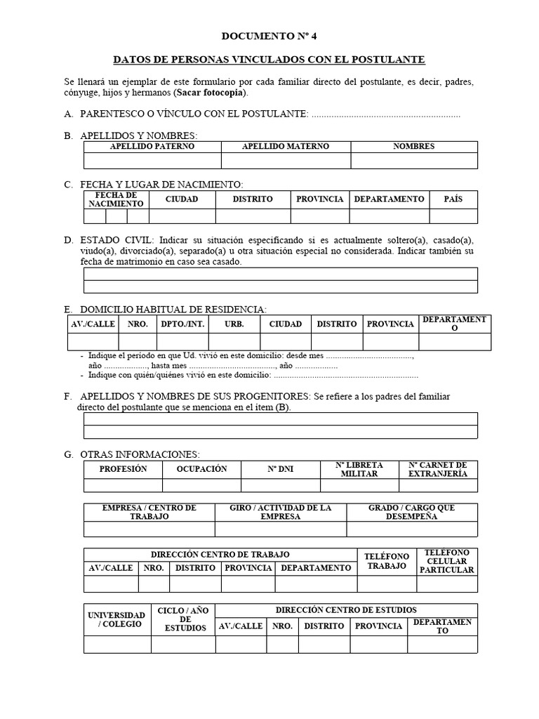 FORMATO Documento 4 | PDF