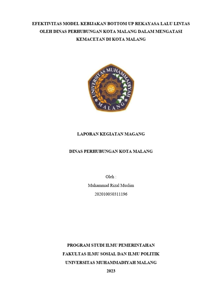 Proposal Magang Muhammad Rizal | PDF