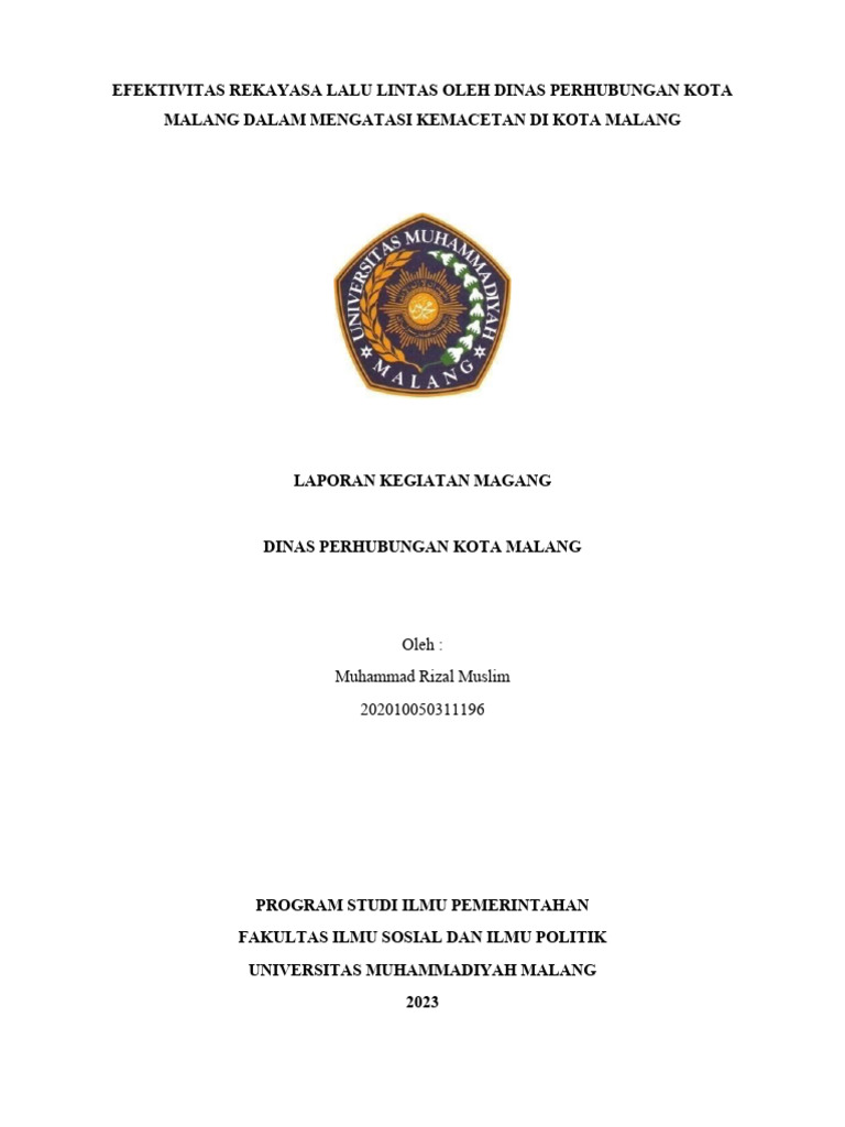 Proposal Magang Muhammad Rizal | PDF