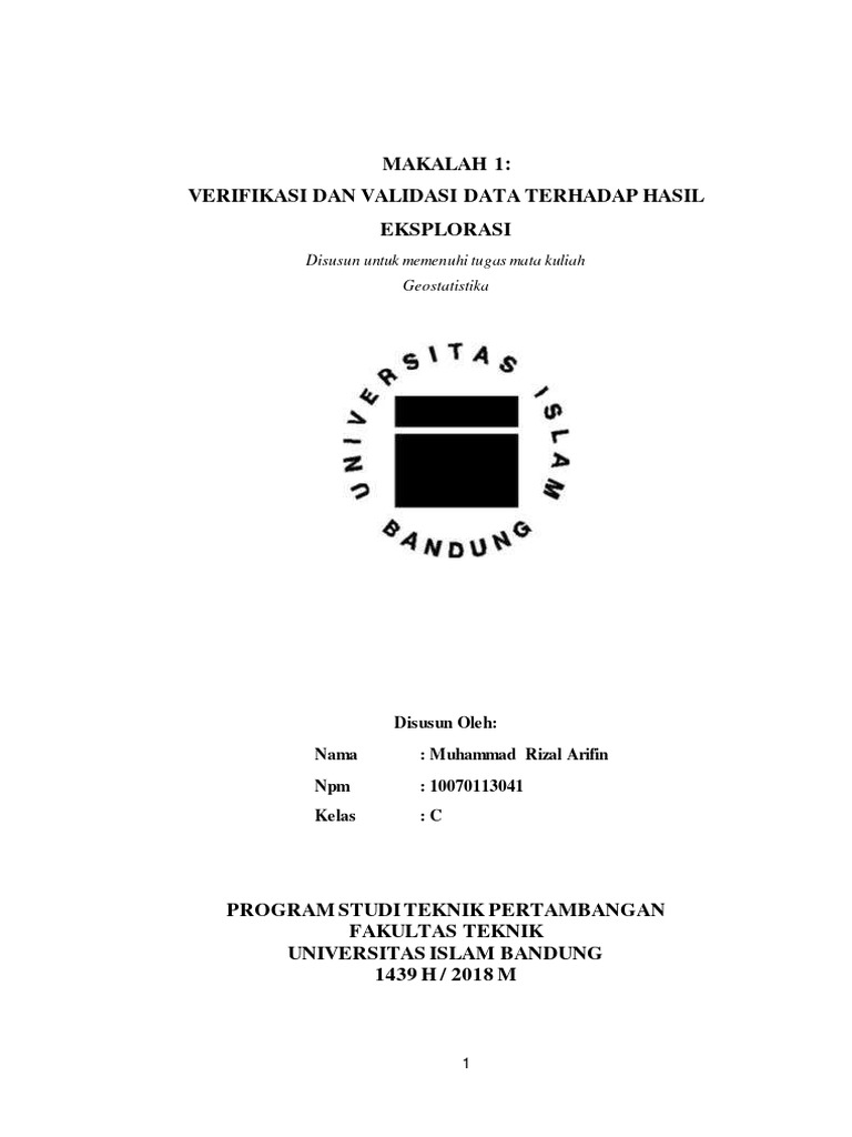 Verifikasi Dan Validasi Data Eksplorasi Pdf 1409
