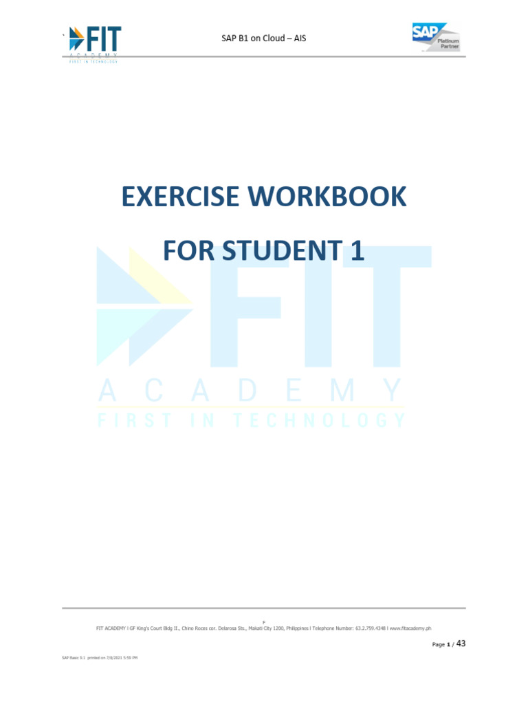 Exercise Workbook1 Ais | PDF | Business | Computers