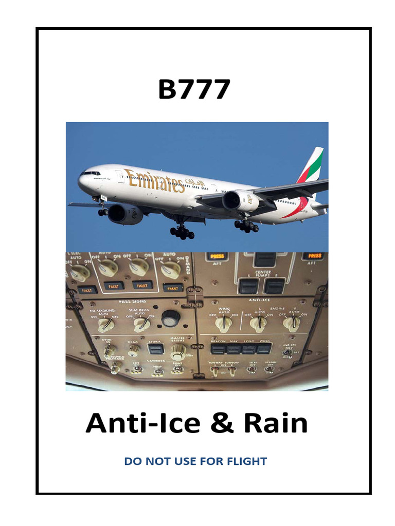 B777 Anti-Ice & Rain Systems Guide | PDF