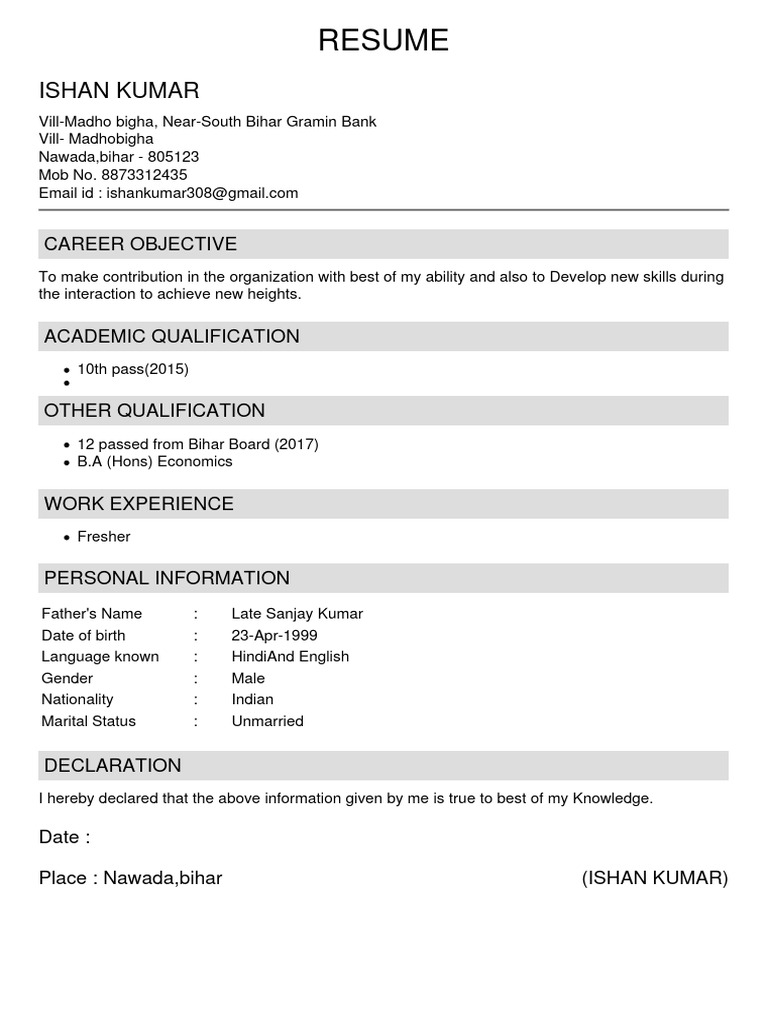 Resume: Ishan Kumar | PDF