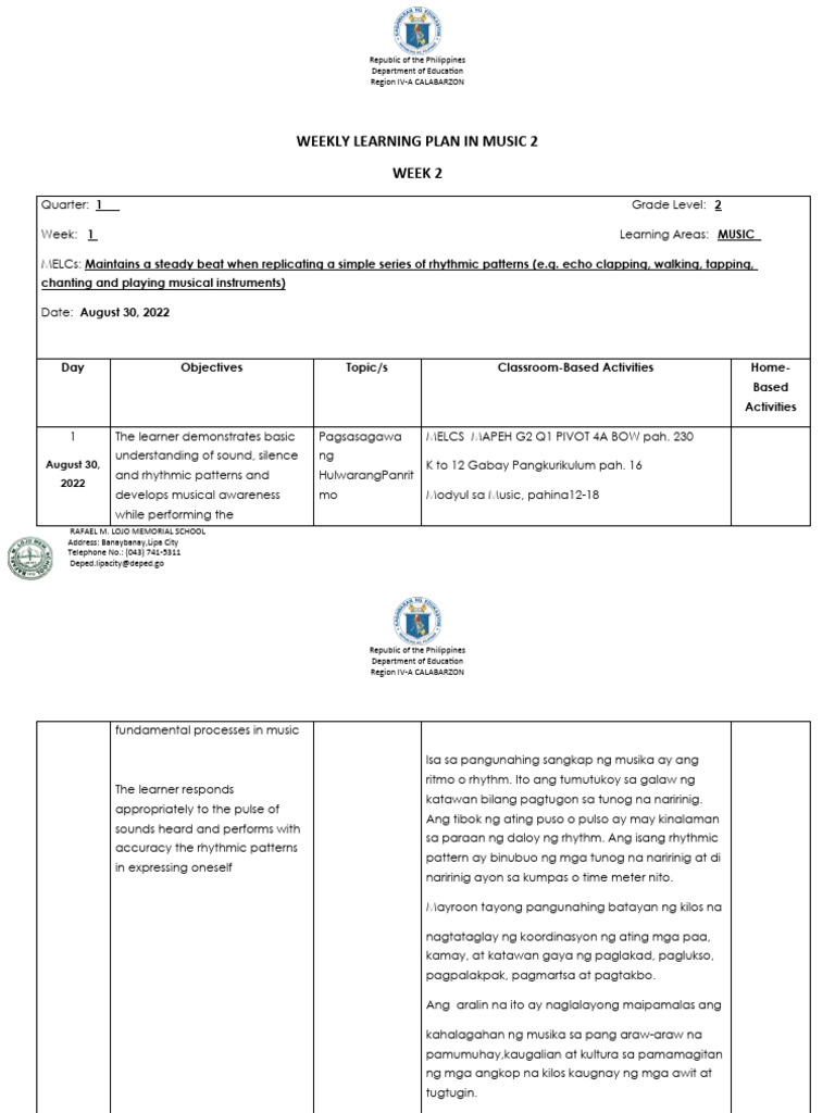 WLP Music Week 2 | PDF