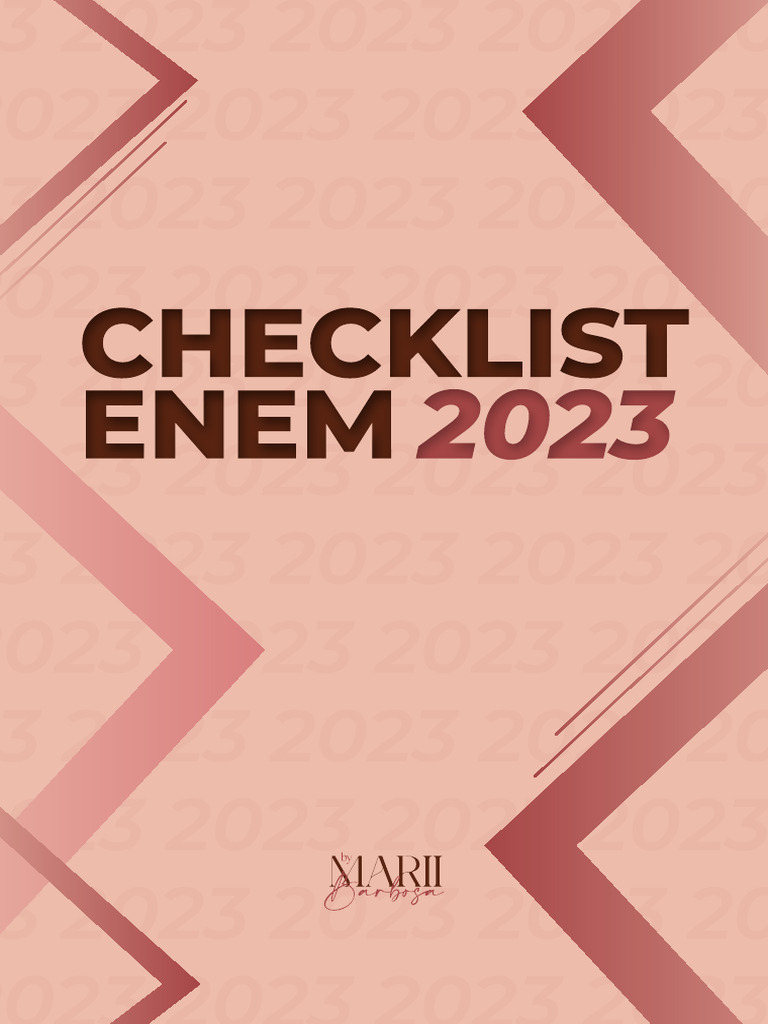 CHECKLIST ENEM 2023 -@Bymariibarbosa | PDF