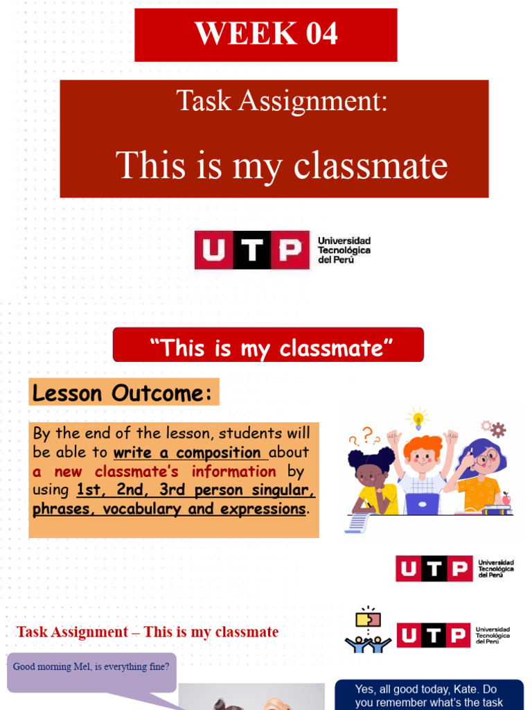 Task Week 04 This Is My Classmate Ppt Pdf