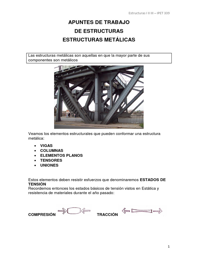 Guía de Estructuras Metálicas IPET 339 | PDF
