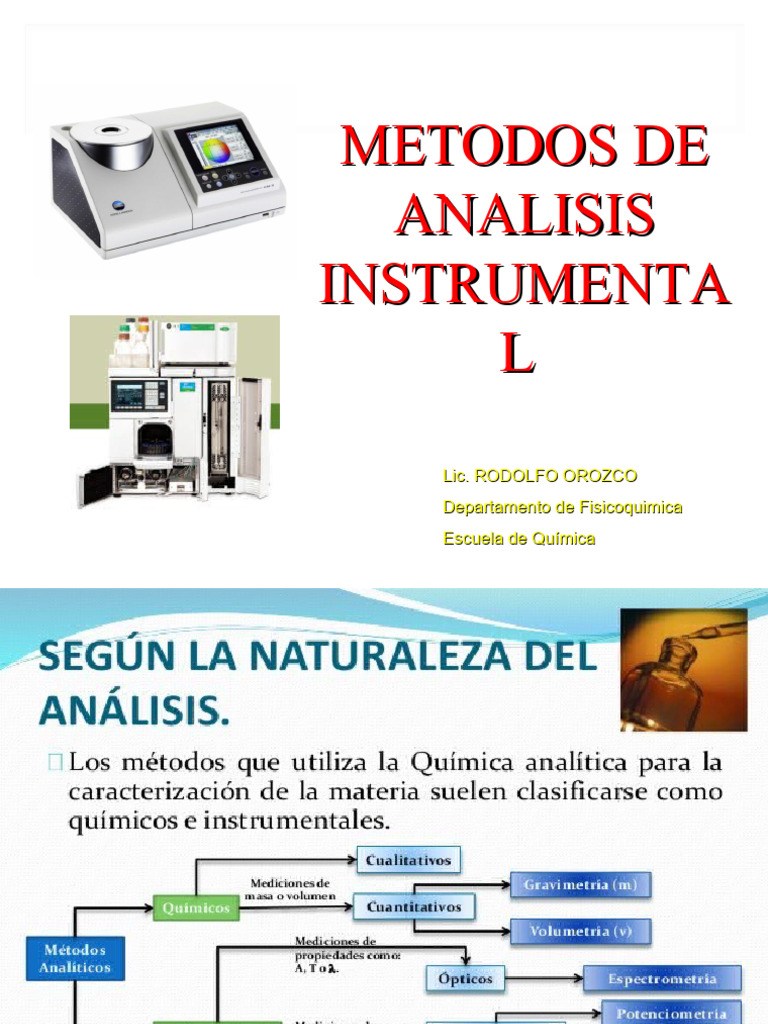 Clase Introducción Métodos Analíticos | PDF