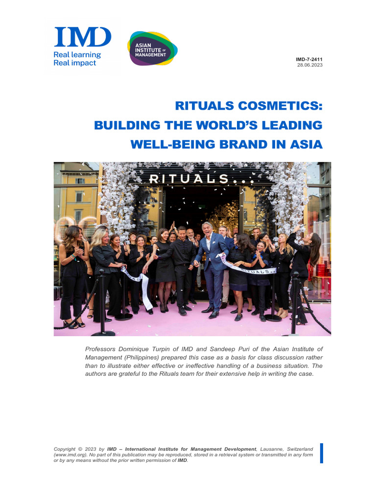 Rituals Cosmetics Case Study | PDF