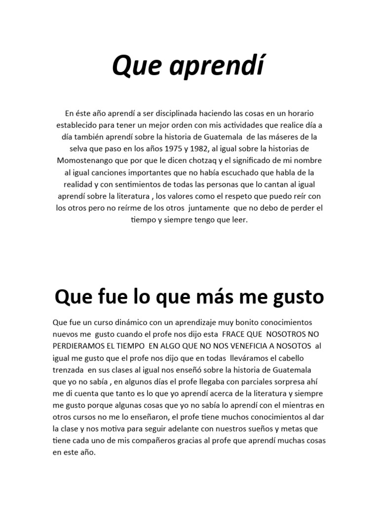 Que Aprendí Pdf
