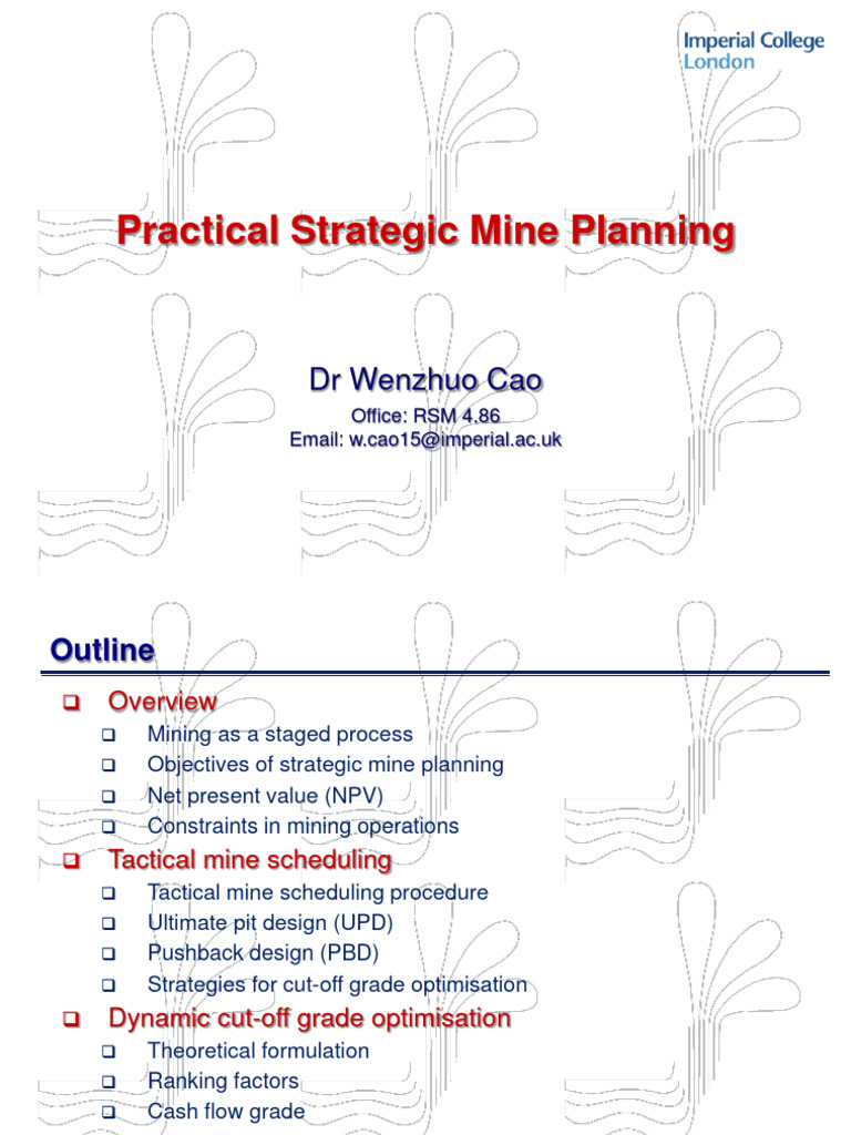 Strategic Mine Planning | PDF | Net Present Value | Mathematical ...