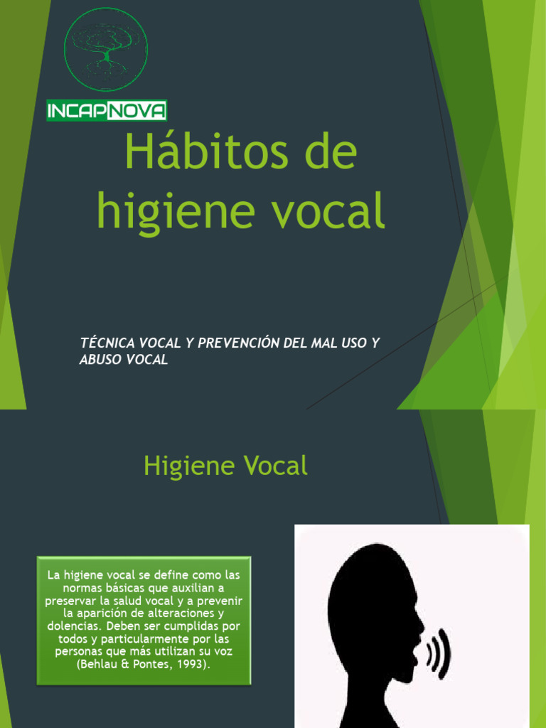 Hábitos de higiene vocal | PDF | Tos | Alergia