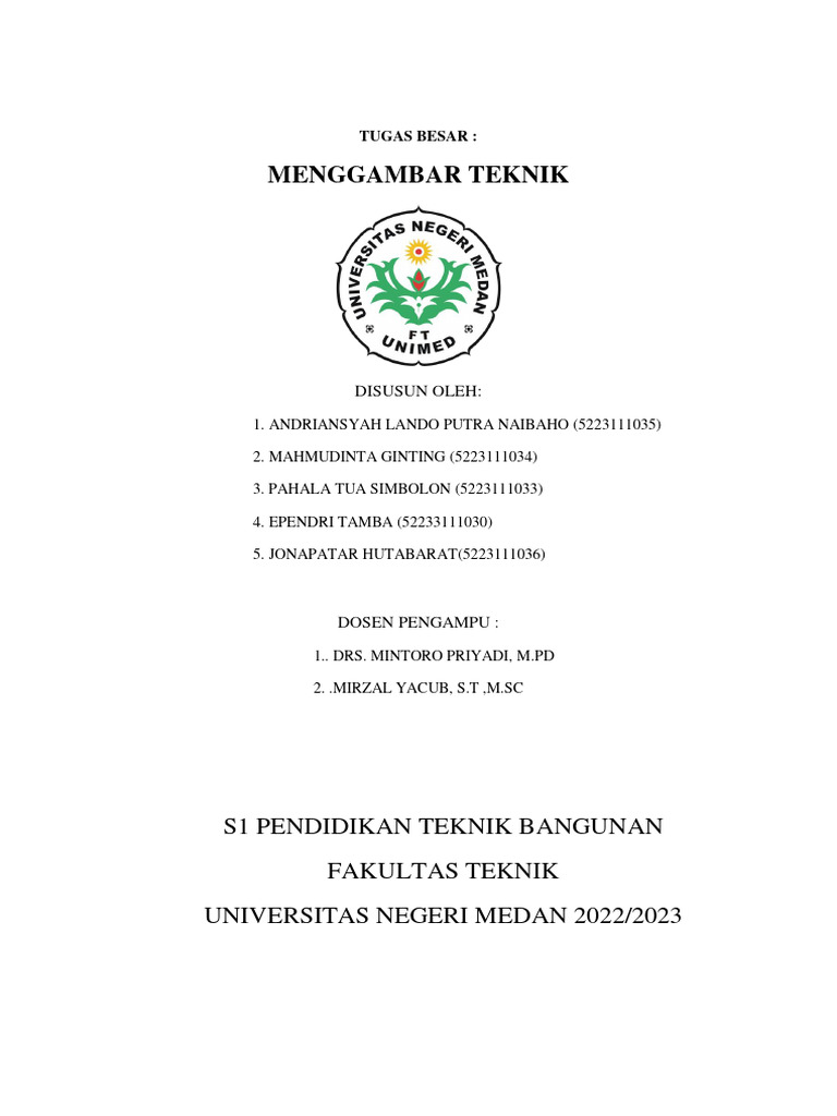 Laporan Menggambar Teknik Kel 5 | PDF