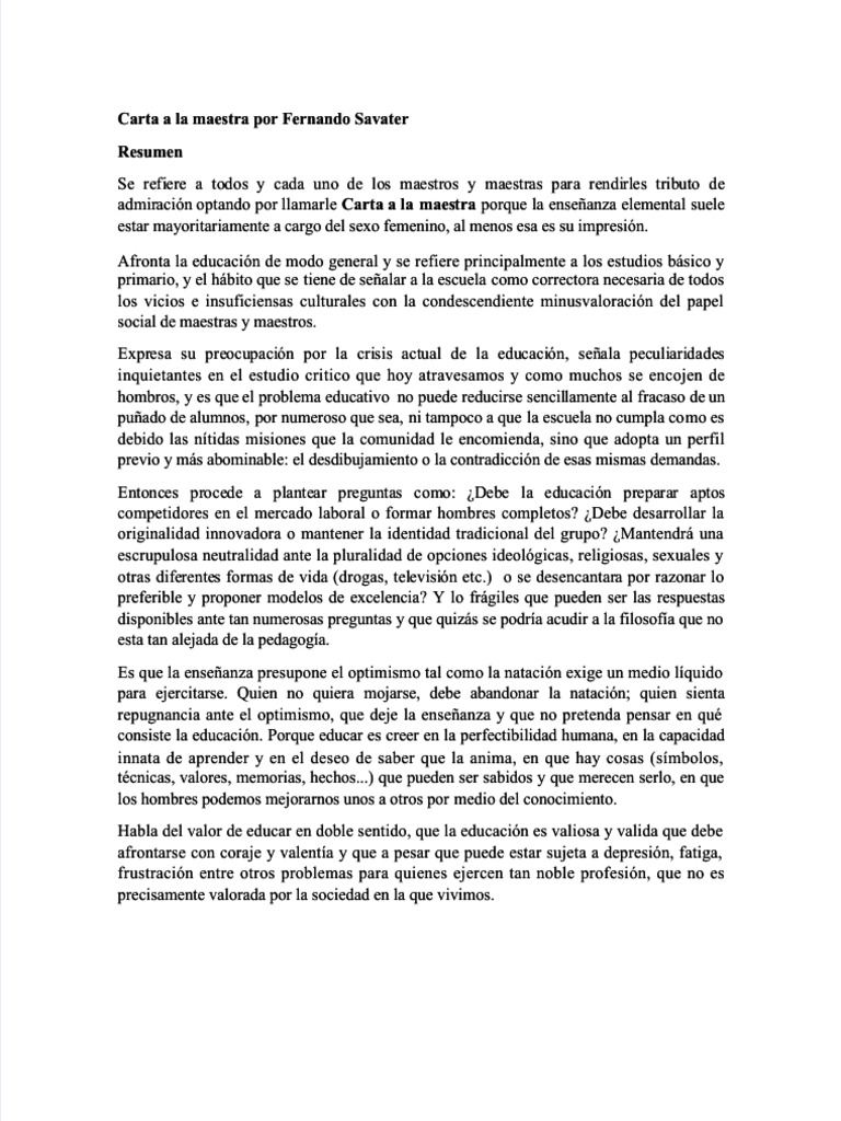 Pdf Carta A La Maestra Compress Pdf