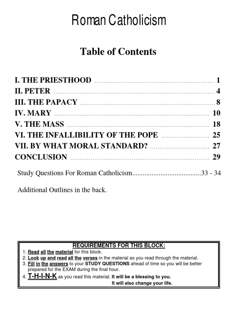 Understanding Roman Catholicism | PDF