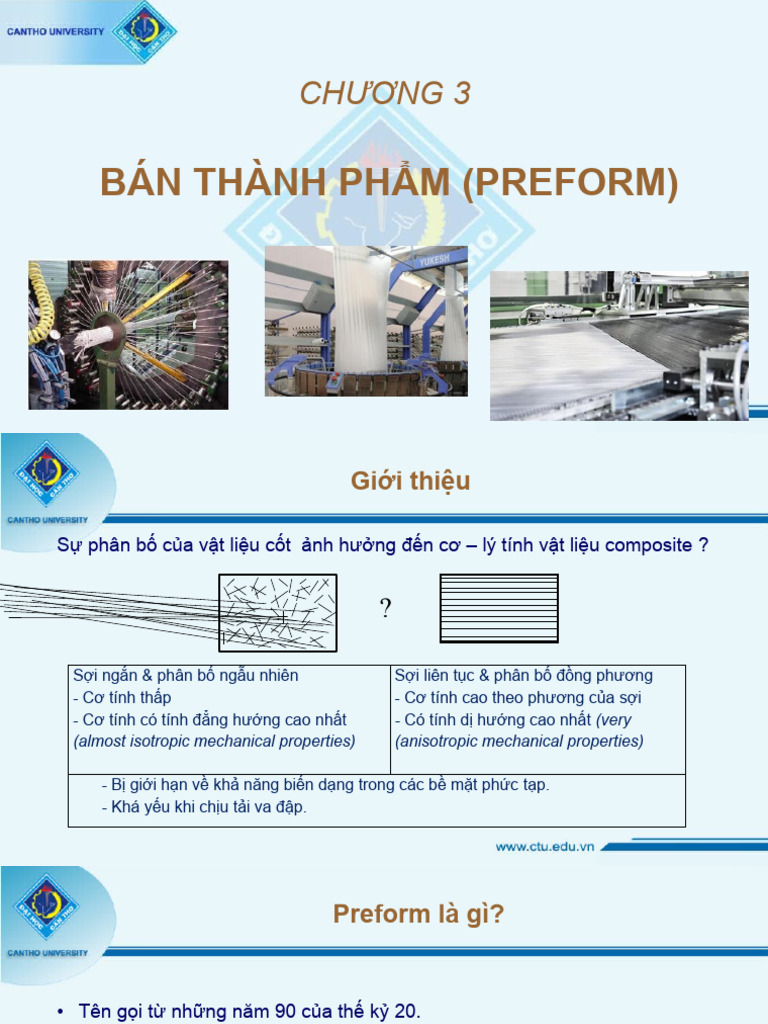 Preform và các loại thấm nhựa vào yarn | PDF