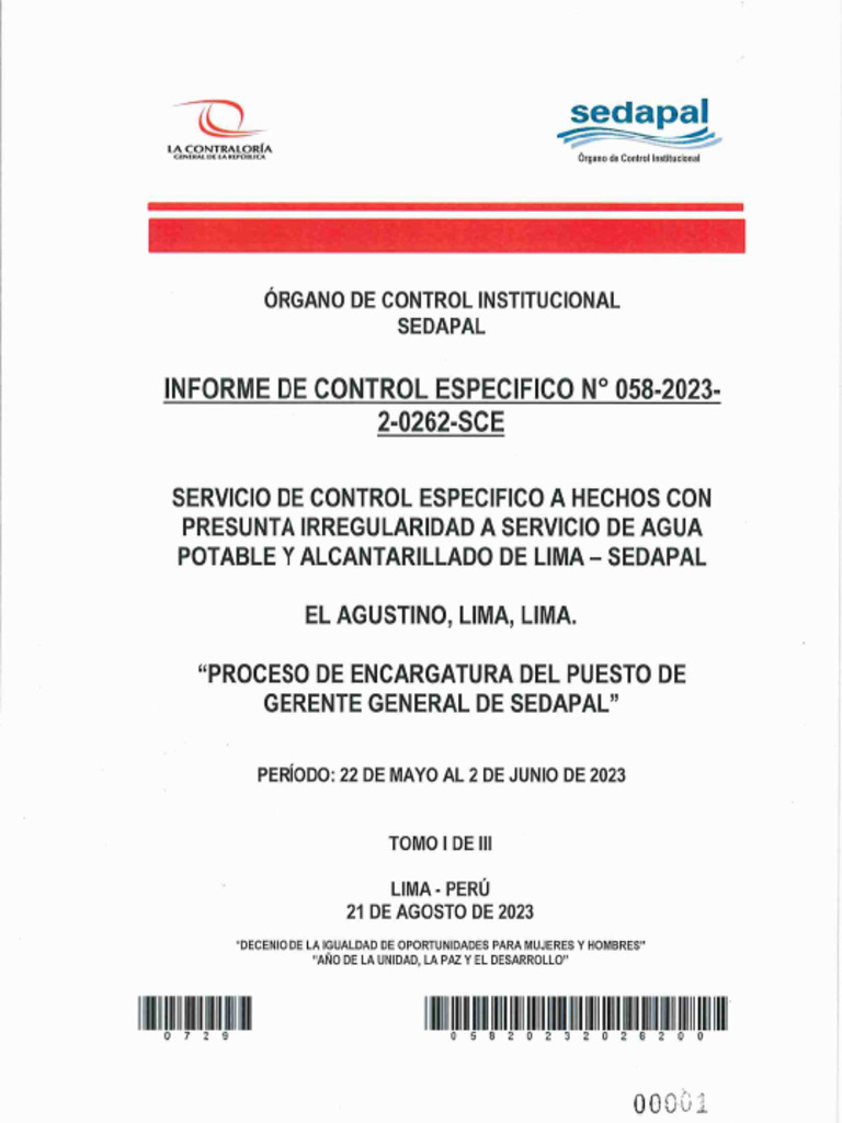 Informe 058 2023 Sce | PDF