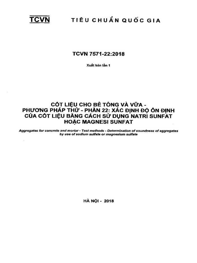 TCVN 7572 22 2018 - Cot Lieu Cho Be Tong Va Vua - Phan 22 - Xac Dinh Do ...