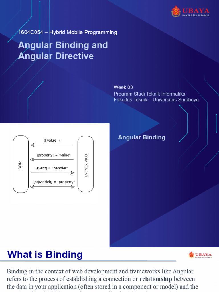 Angular Binding & Directive Guide | PDF