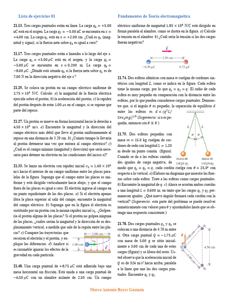 Ejercicios de Teoría Electromagnética | PDF