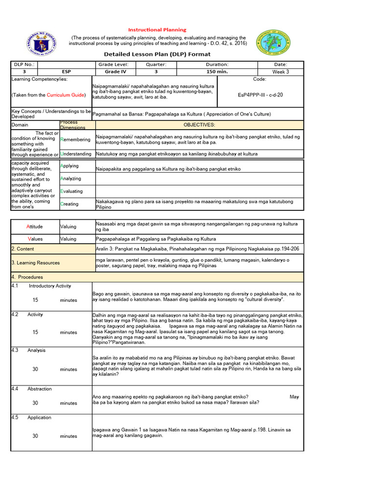 ESP4 DLP 3rdQ Week3 | PDF