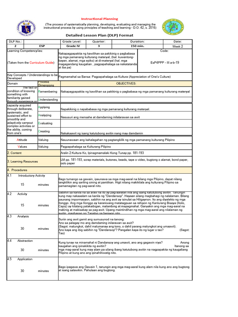 ESP4 DLP 3rdQ Week2 | PDF
