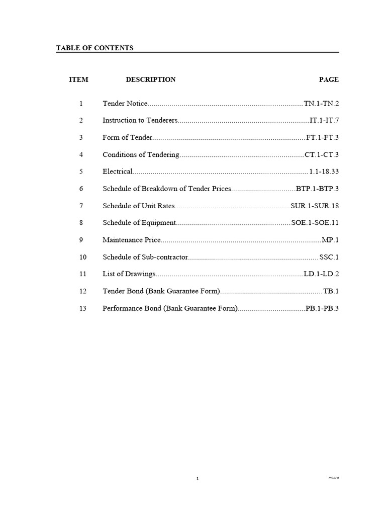 Tender Document for Contractors | PDF | Computers | Technology ...