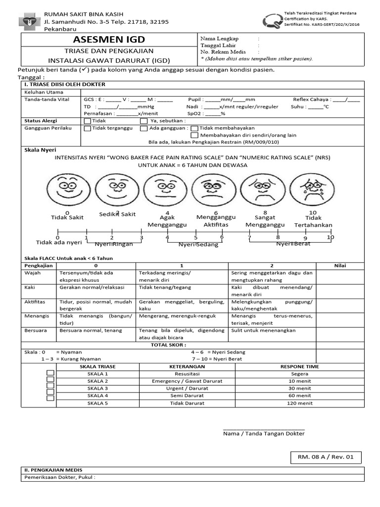 Rm. 08 A. Asesmen Igd | PDF