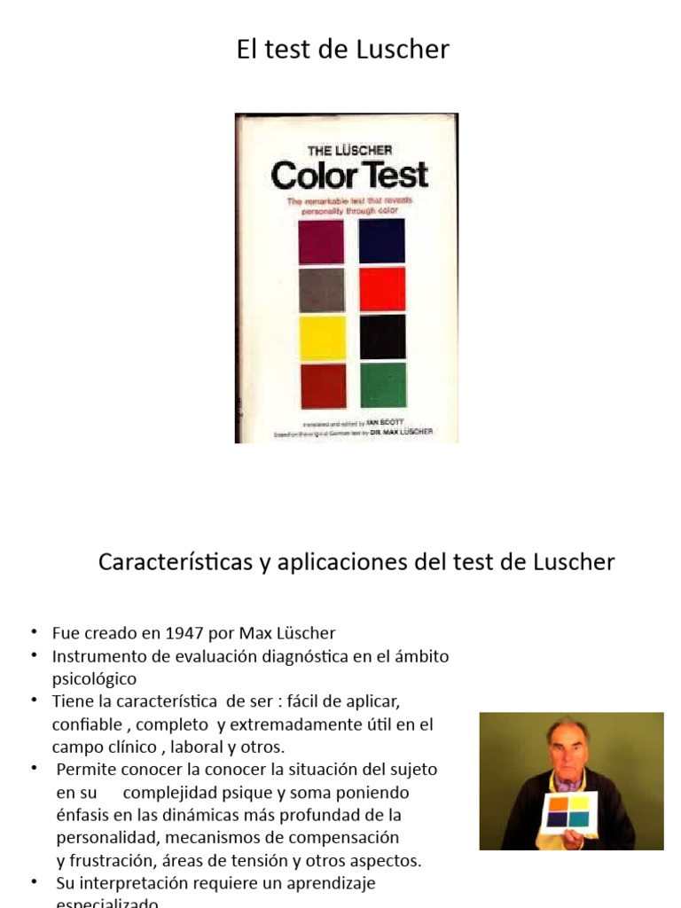 Test de Luscher: Aplicaciones y Colores | PDF | Ciencia y matemáticas