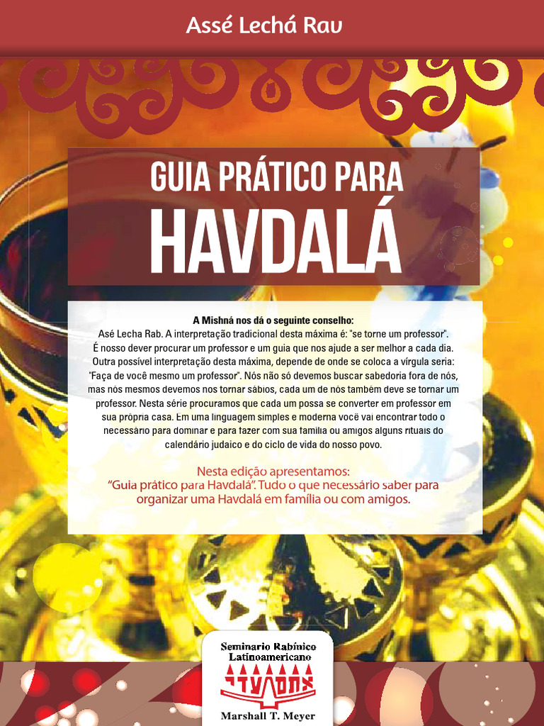 Ase Leja Rab Havdala Portugues | PDF | Vinhos | Shabat