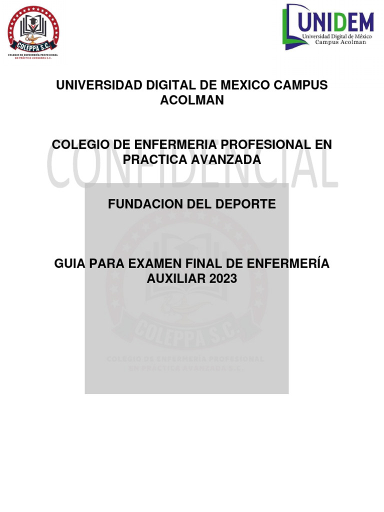 Guia Examen Final Auxiliar-1 | PDF