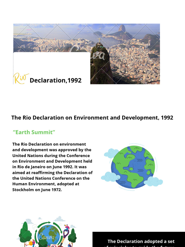 Rio Declaration,1992 | PDF
