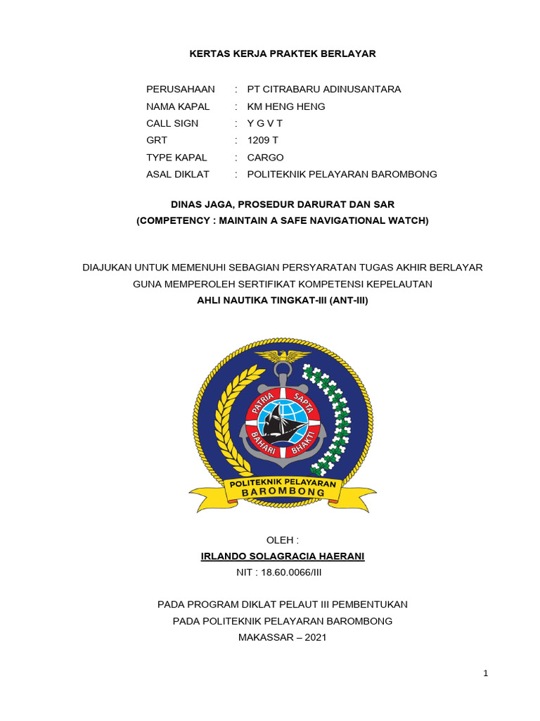Maintain A Safe Navigation Watch | PDF
