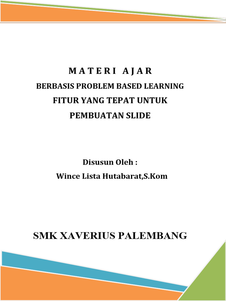 KD 3.5 Bahan Ajar Bahan Ajar Berbasis Problem Based Learning 10TKJ | PDF