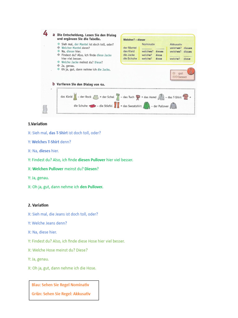Dialog Beim Kleidung-Kaufen | PDF