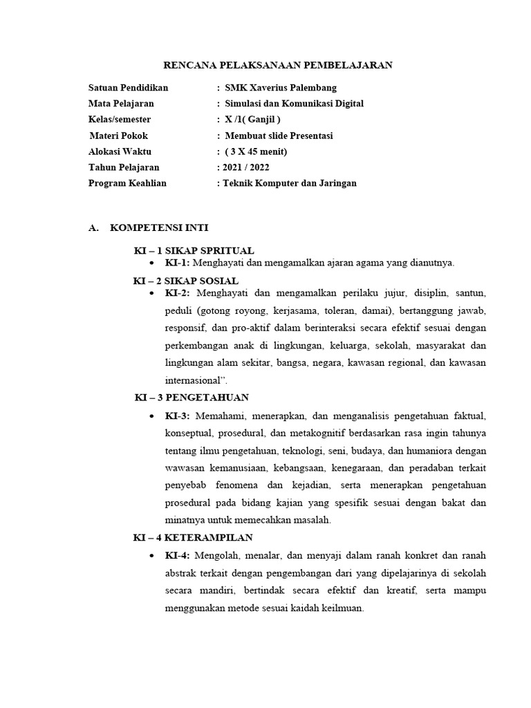 RPP Tahap 3-Informatika PPG | PDF