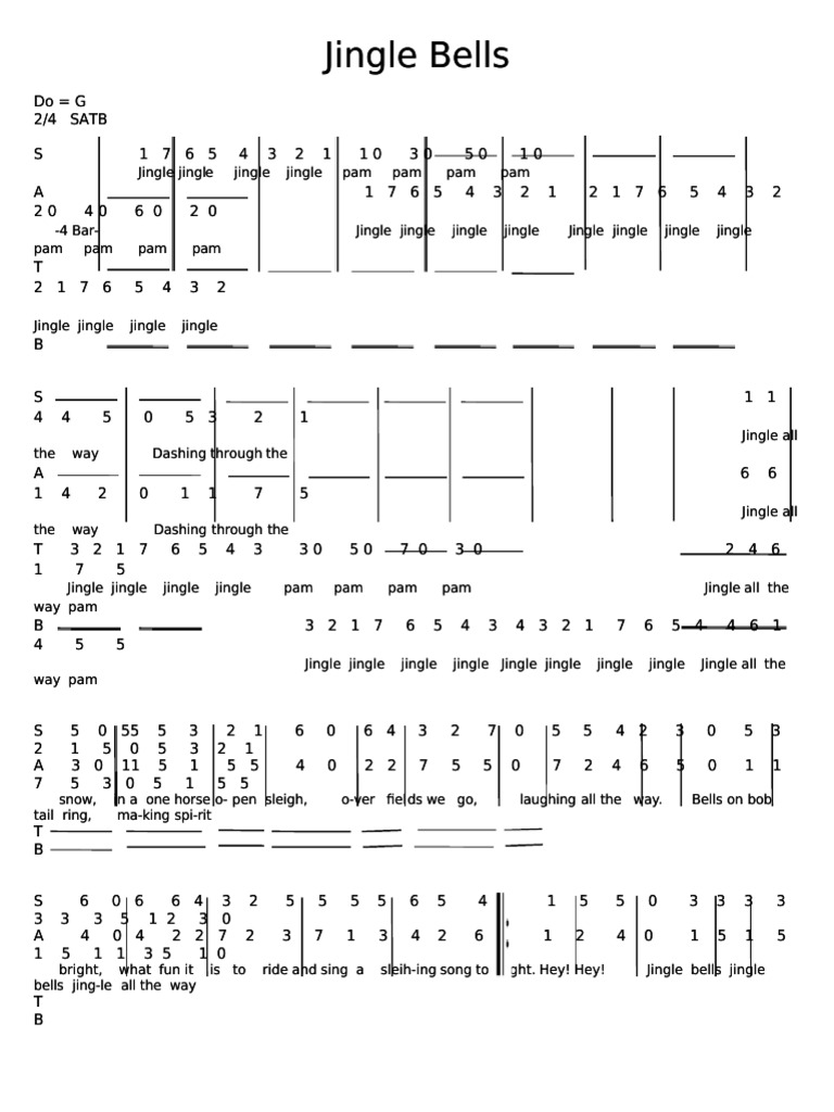 jingle-bells-partitur-satb | PDF