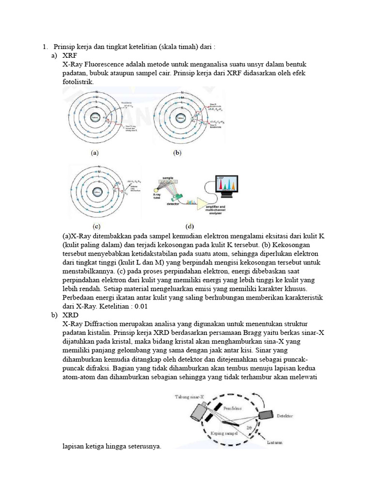Prinsip Kerja XRF, XRD, AAS, Mikroskop | PDF