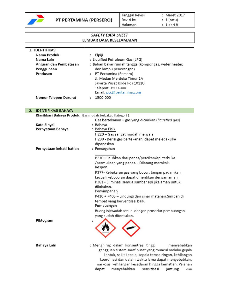 MSDS LPG - PDF - TOAZ - INFO | PDF
