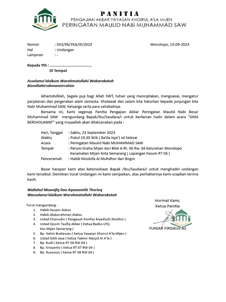 Undangan warga | PDF