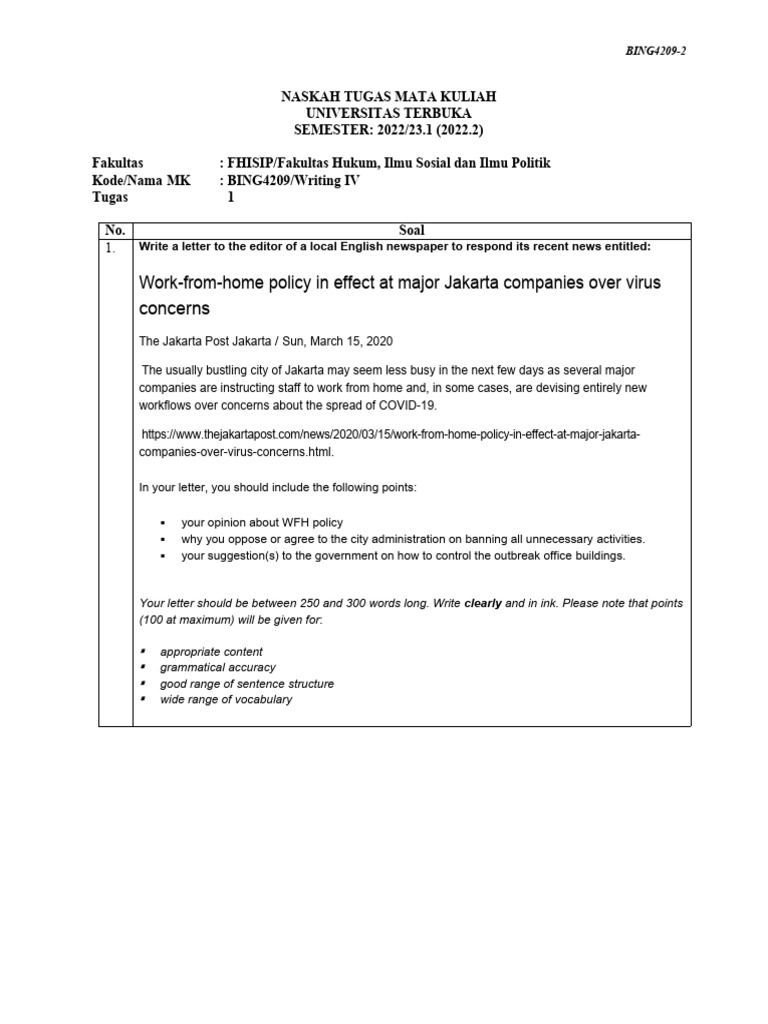 Tmk 1 Writing IV - Vian Hidayat 042246555 | PDF